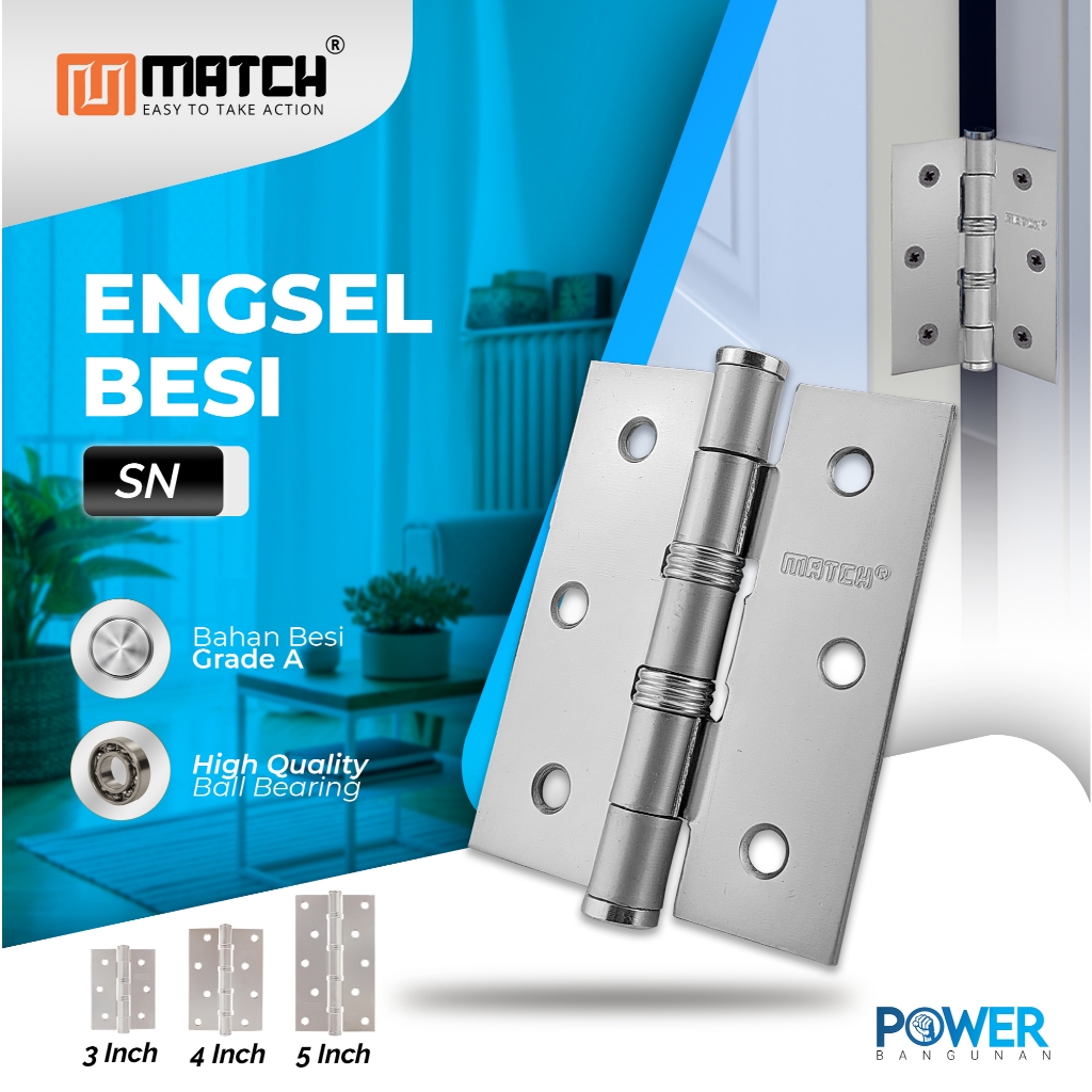 Jual Engsel Besi Tebal 2mm ukuran 3" / 4" / 5 " Engsel Besi Pintu ...