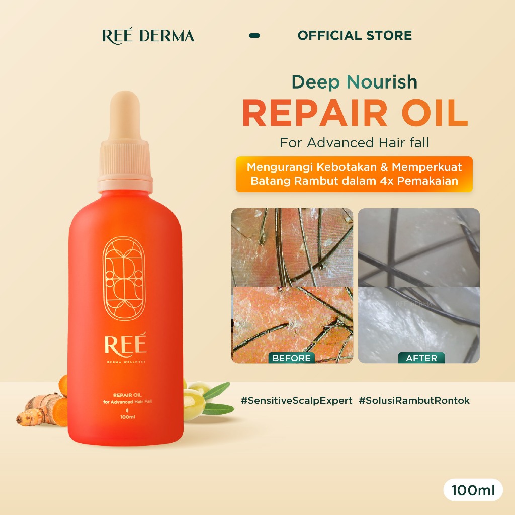 Jual Ree Derma Deep Nourish Repair Hair Oil Perawatan Rambut Rontok ...