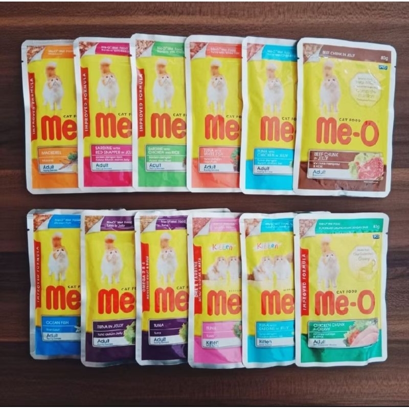 Jual Meo Wet Food Pouch 80 gram Varian Rasa | Shopee Indonesia