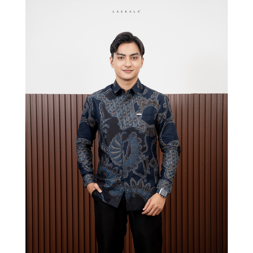Jual Laskala Batik Premium Baswara Kemeja Batik Pria Slimfit Lengan ...
