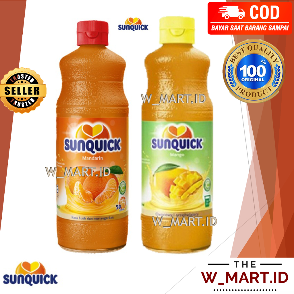 Jual SUNQUICK SQUASH SYRUP ORANGE MANDARIN MANGO JUMBO 800 ML | Shopee ...