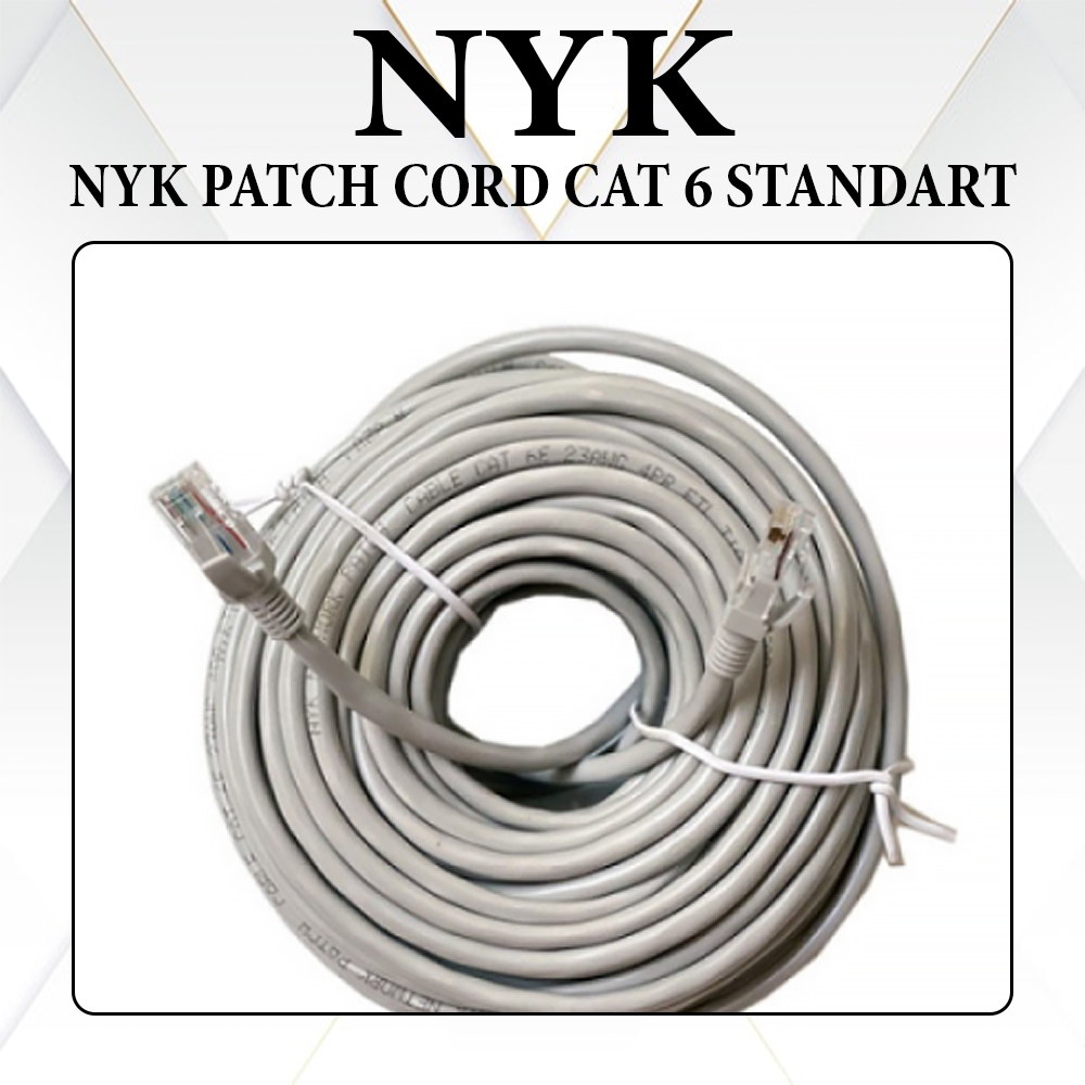 Jual Kabel Lan RJ45 CAT6 Ethernet 3M/5M/30M/40M UTP Male to Male Cable ...