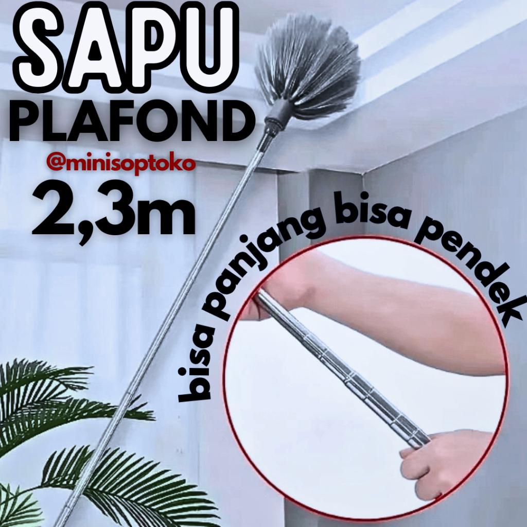 Jual Sapu Sawang Plafon Sarang Laba Atap Langit Langit Rumah Panjang Retractable 2.3m | Shopee ...