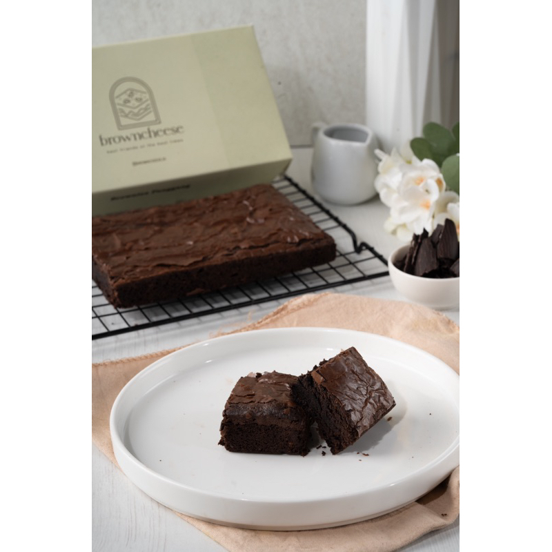 Jual Browncheese Brownies Panggang Original 20x10 | Fudgy Brownies ...