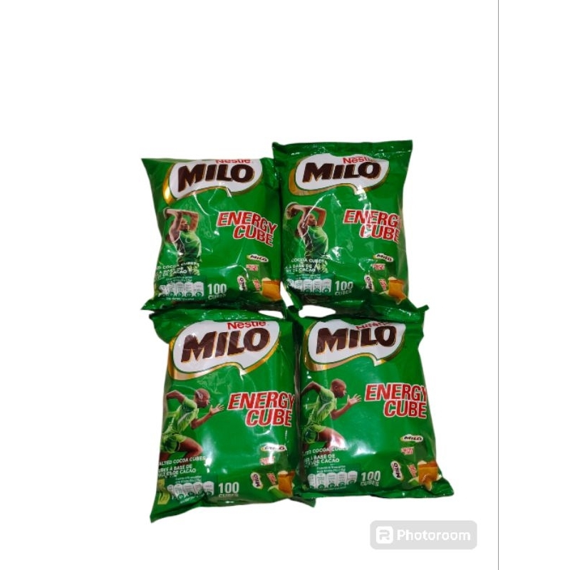 Jual Paket 4 pack COKLAT PERMEN MILO ENERGY CUBE 100 pcs original ...