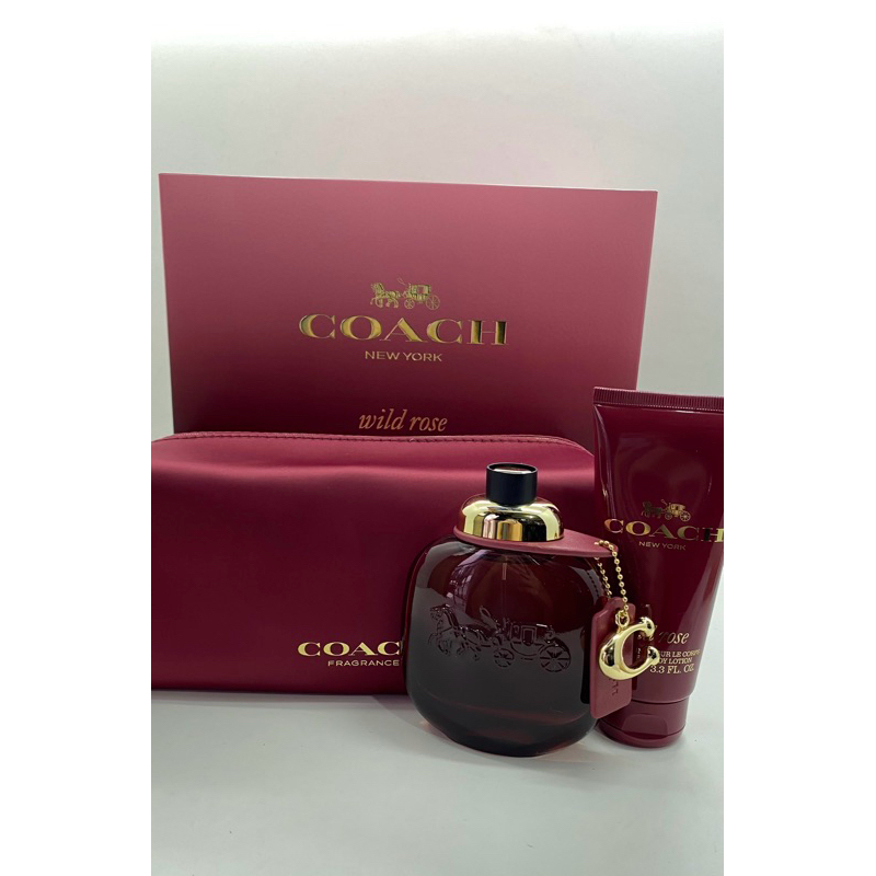 Jual Giftset Coach Wild Rose edp 90ml+Body Lotion 100ml+Pouch | Shopee ...