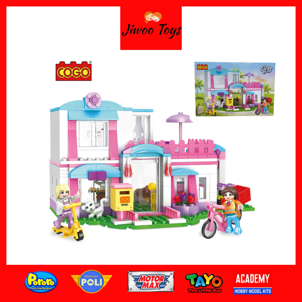Jual COGO Girls Play Set Assembly Villa Model Building Blocks ...