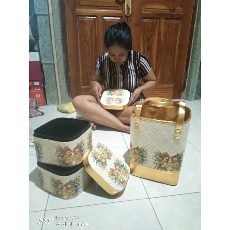 Jual tas keben set 2 pandan wayang | Shopee Indonesia