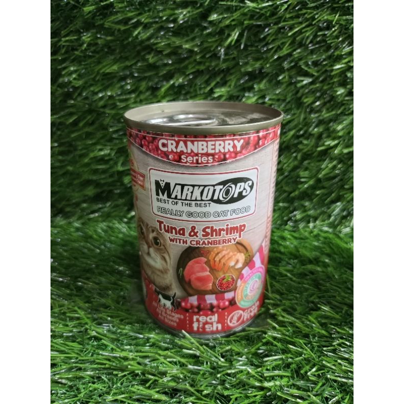 Jual Markotops wet catfood tuna & shrimp cranberry series for adult ...