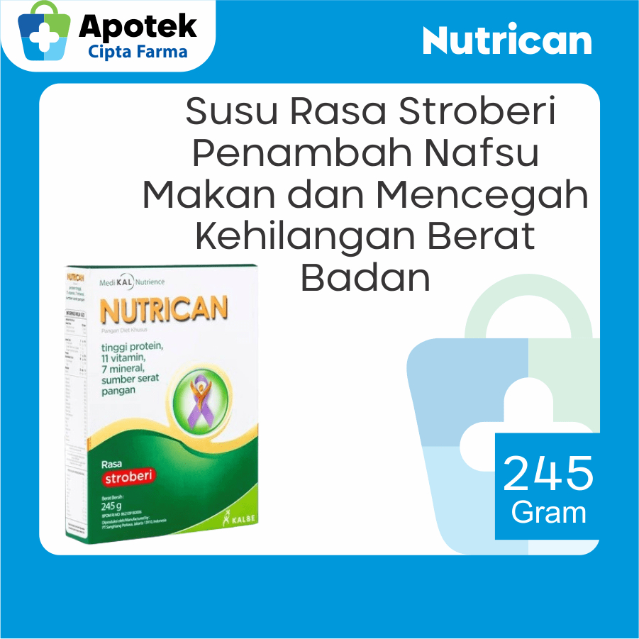 Jual Nutrican Stroberi Nutrican Susu Kanker Kalbe Protein Omega 3 ...