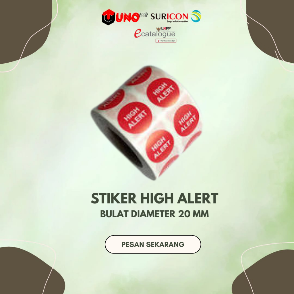Jual Stiker High Alert Bulat Diameter 20 MM | Shopee Indonesia