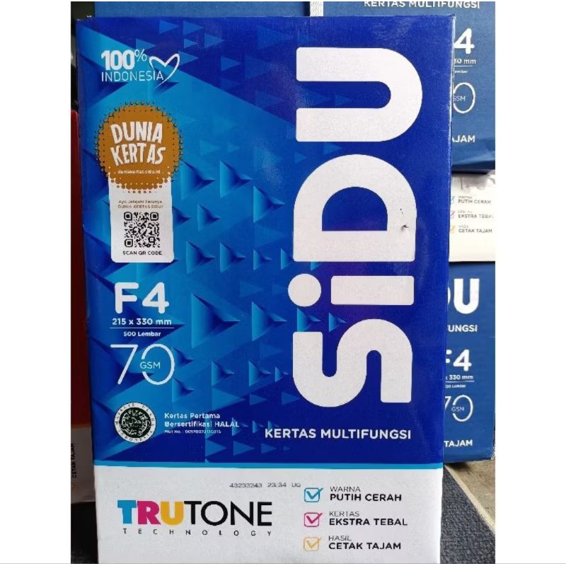 Jual [1 rim] HVS SiDu A4 F4 70gsm | Shopee Indonesia