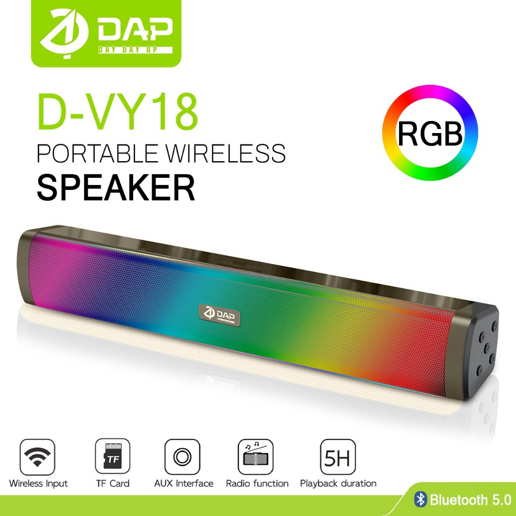 Jual DAP D-VY18 Sound Bar Portabel Bluetooth 5.0 Subwoofer Stereo RGB ...