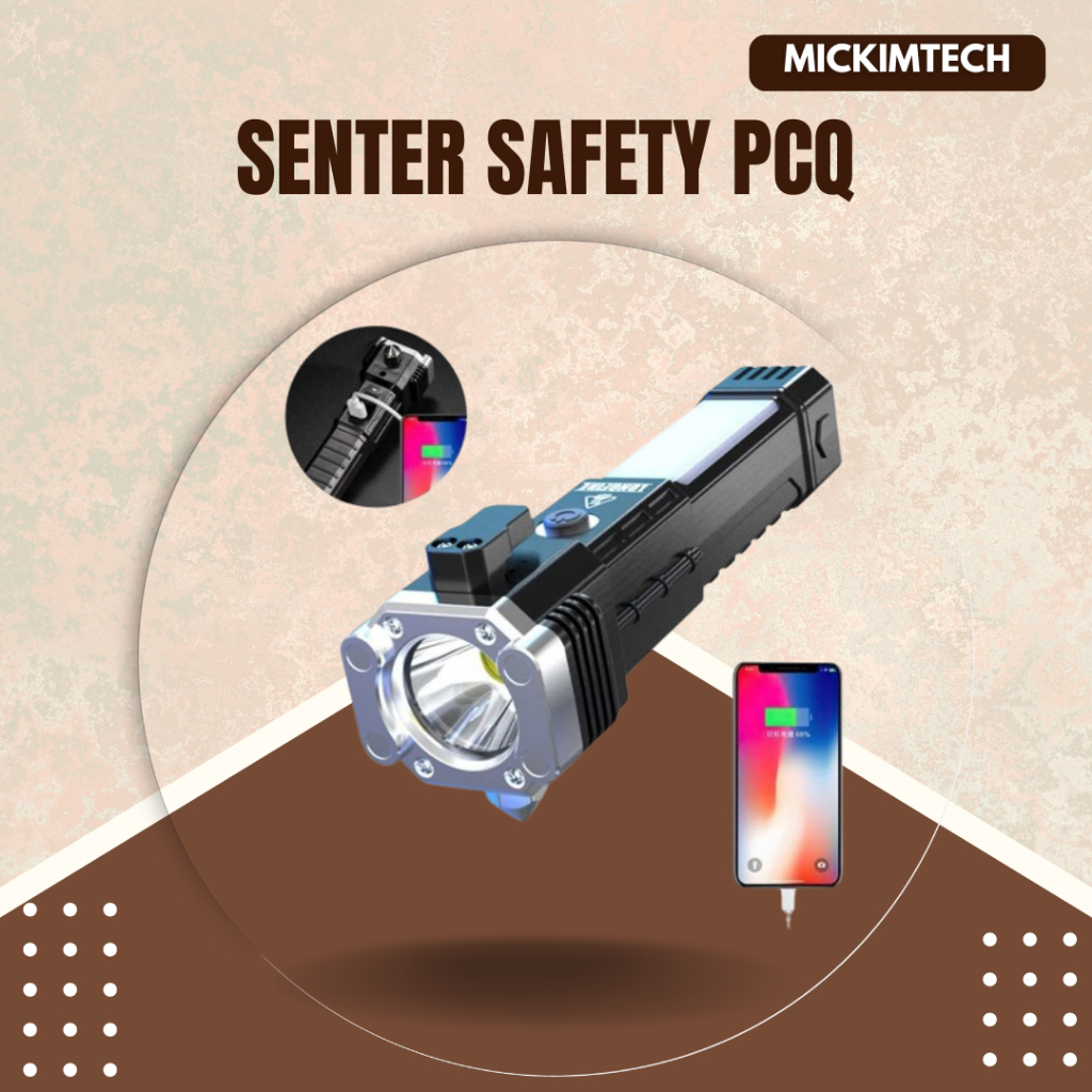Jual SENTER TORCH PCQ SAFETY EMERGENCY 4 MODE LAMPU | Shopee Indonesia