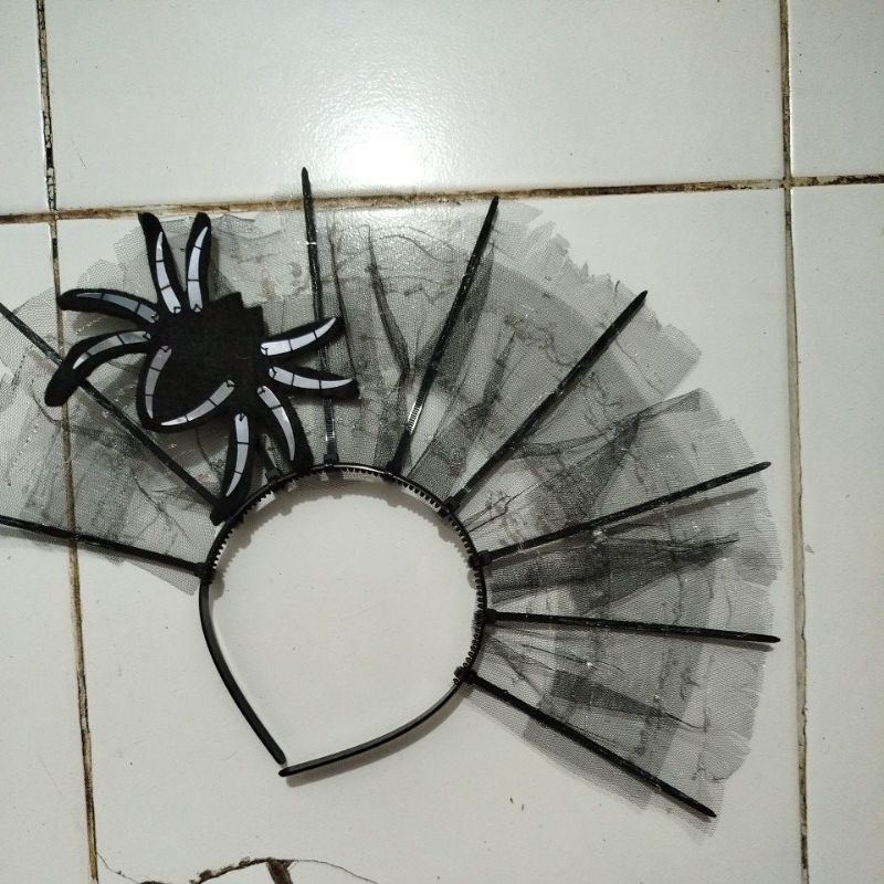 Jual bando Halloween black spider web hiasan rambut laba laba | Shopee ...