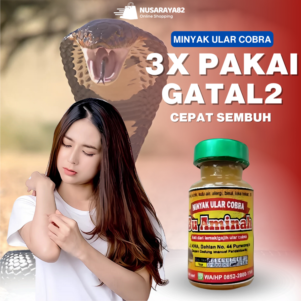 Jual Minyak Ular Cobra Asli - Minyak Ular Kobra Asli Bu Aminah isi 15ml ...