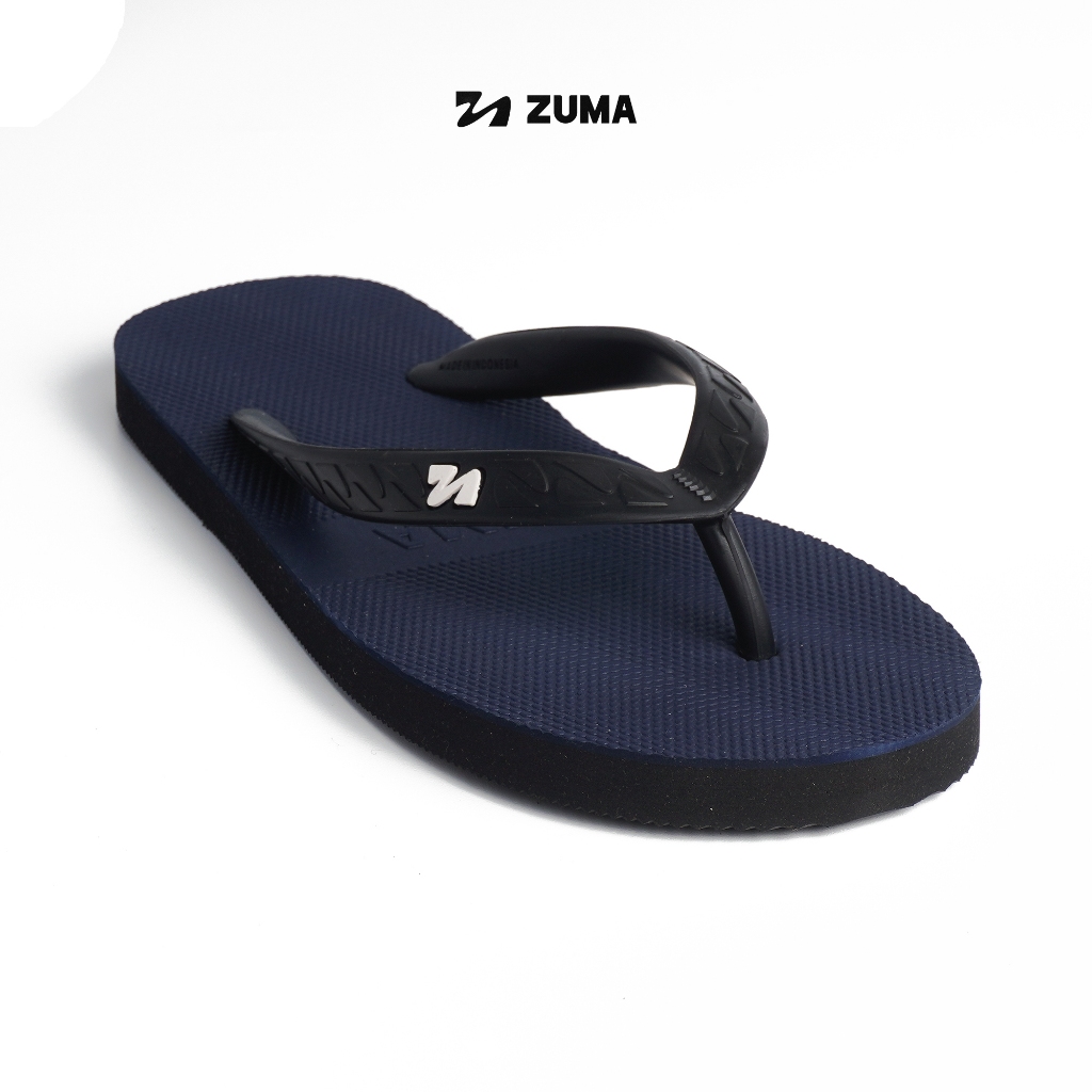 Jual Zuma Men Classic 23 Navy Black, Sandal Jepit Pria Karet Polos ...
