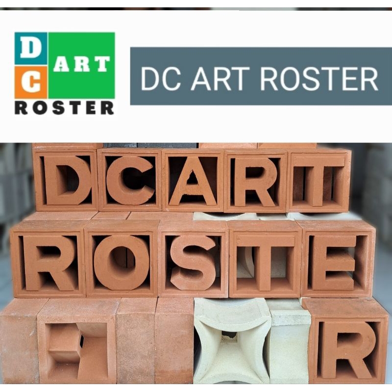Jual Roster beton motif Huruf Abjad A-Z Terbaru Paket 10 Huruf atau ...
