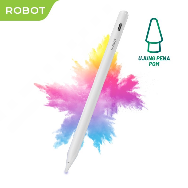 Jual Stylus Robot RSP10 Universal Active Stylus Pen - White | Shopee ...