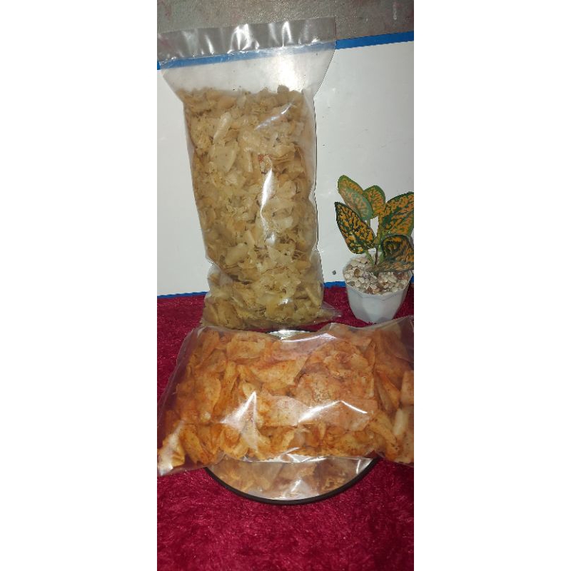Jual KERIPIK MORING PEDAS,ORI,BALADO DAUN JERUK 250 GR | Shopee Indonesia