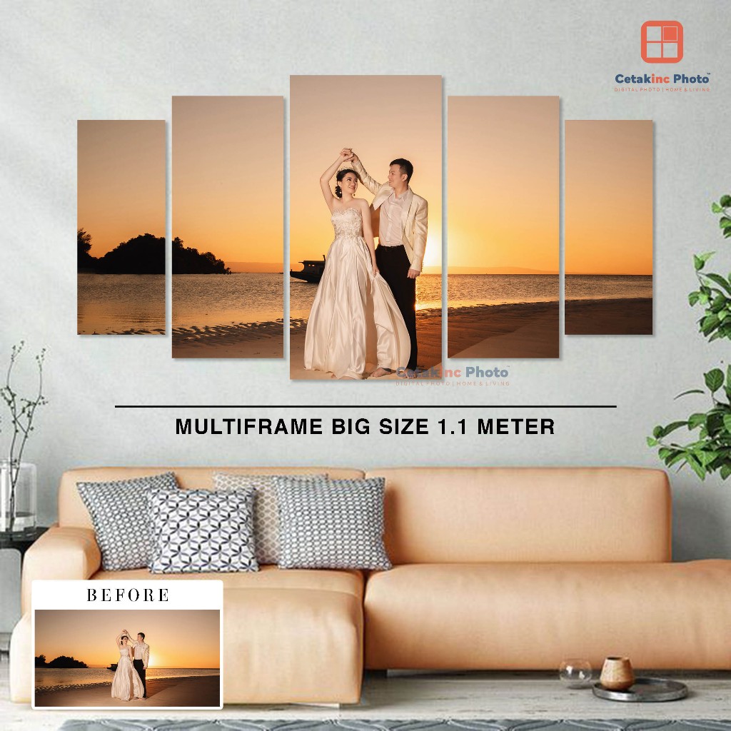 Jual Bingkai foto custom Multi Frame | Poster hiasan dinding 1 meter ...