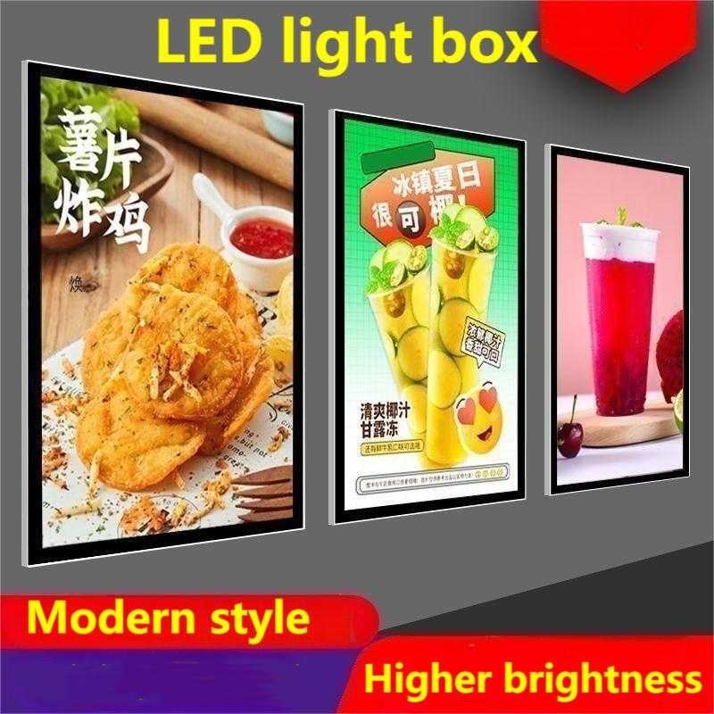 Jual SLIM LIGHT BOX LED FRAME ADVERTISING PORTABLE - LED MENU POSTER | Shopee Indonesia