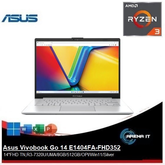 Jual Laptop ASUS Vivobook Go 14 E1404FA-FHD352 - Cool Silver [AMD Ryzen ...