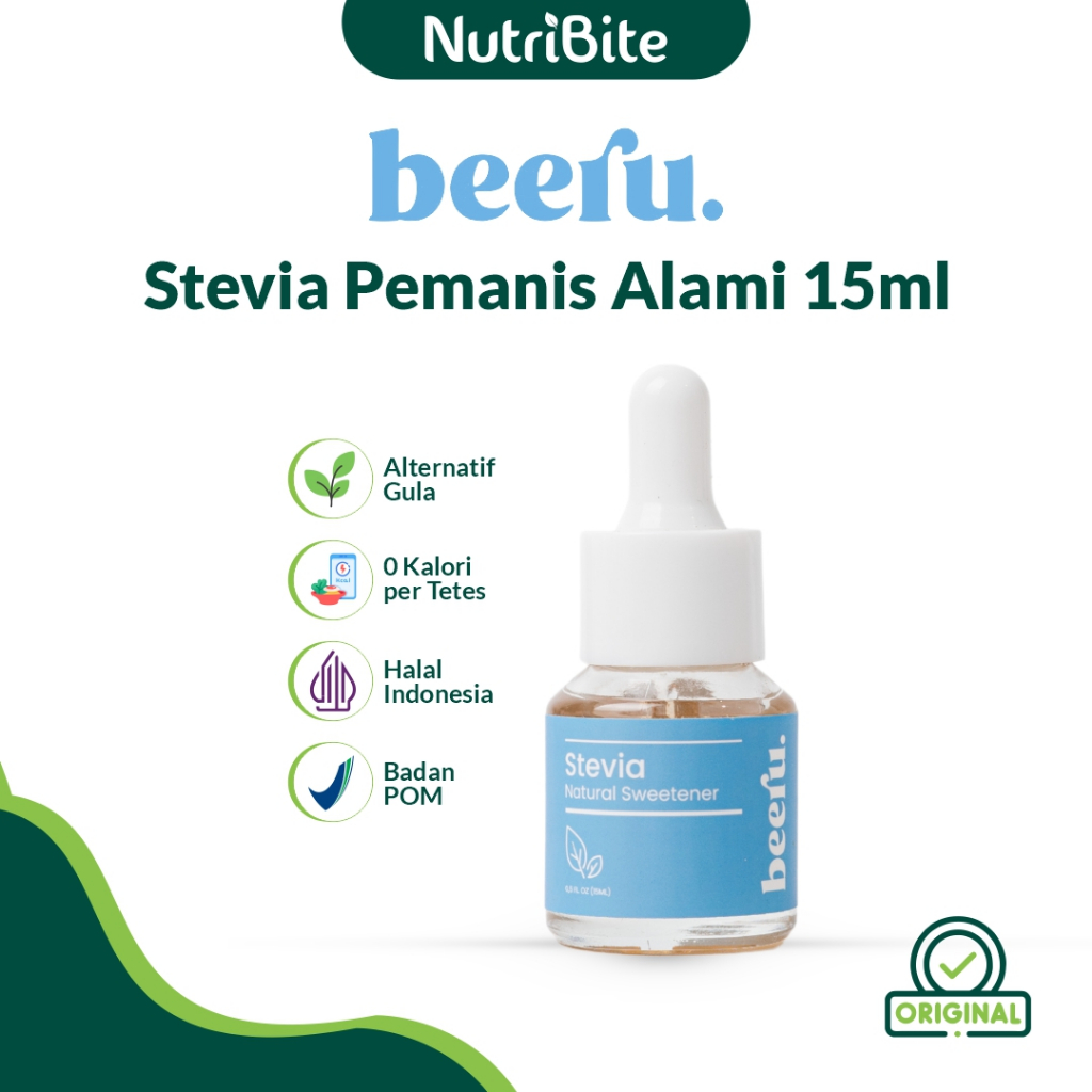 Jual BEERU Stevia Natural Sweetener Gula Pemanis Alami Cair 15ml ...