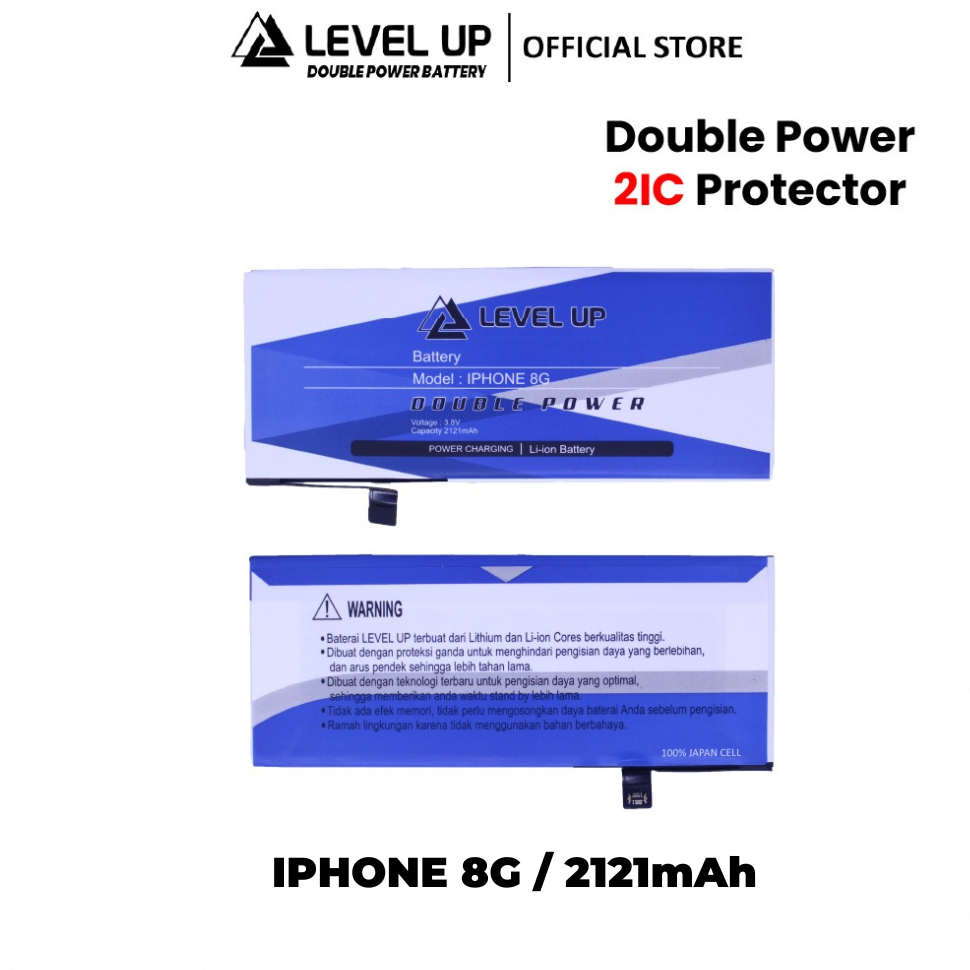 Jual LEVEL UP Baterai Iphone 8 - 8G Double Power | Shopee Indonesia