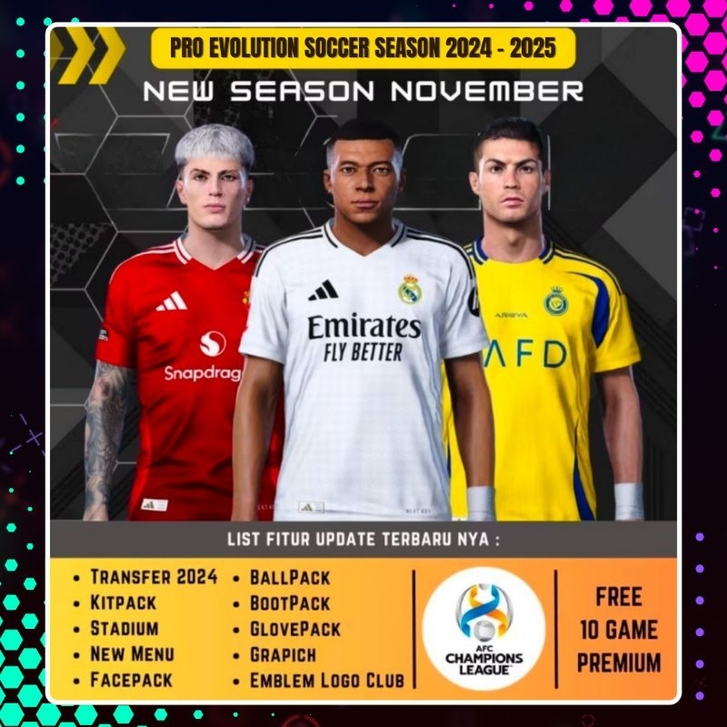 Jual PES 2021 PATCH UPDATE SEASON 2024 2025 - GAME WINDOWS ORIGINAL ...
