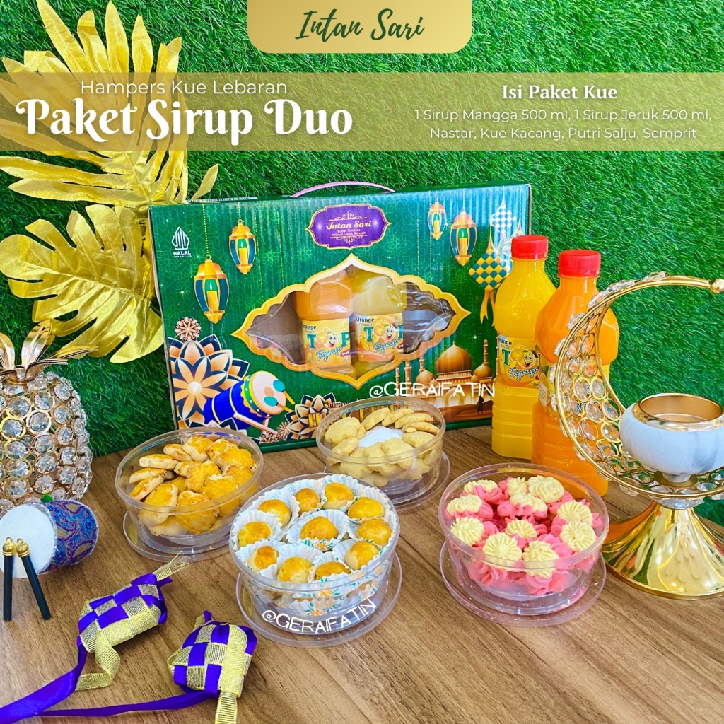 Jual PARCEL KUE LEBARAN INTANSARI PAKET SIRUP DUO PLUS 4 KUE KERING ...