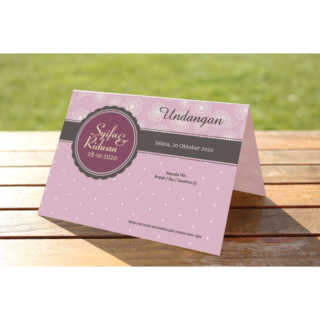 Jual UNDANGAN CUSTOM / UNDANGAN CANTIK / UNDANGAN SIMPEL | Shopee Indonesia