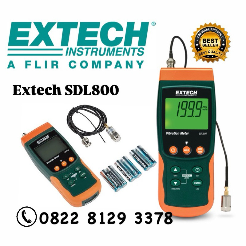 Jual Extech SDL800 Vibration Meter (Datalogger) - SDL 800 Extech ...