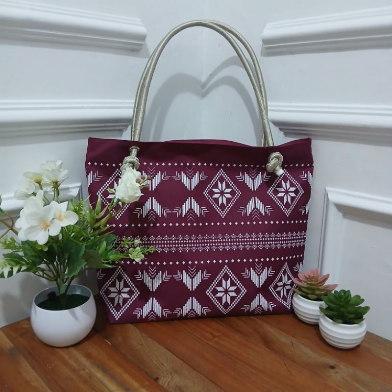 Jual Tas Tote Bag Tas Kerja Tas Traveling Tas Kuliah Murah Simple Motif ...