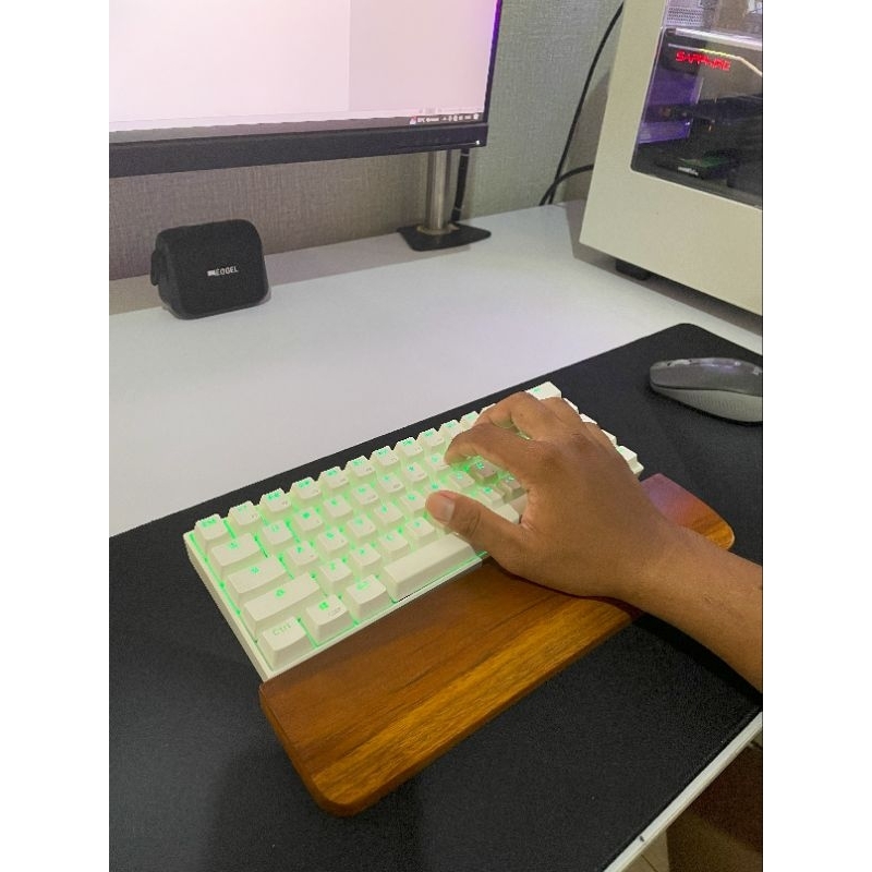 Jual Wooden Wrist Rest Keyboard Bahan Kayu Jati Asli | Shopee Indonesia