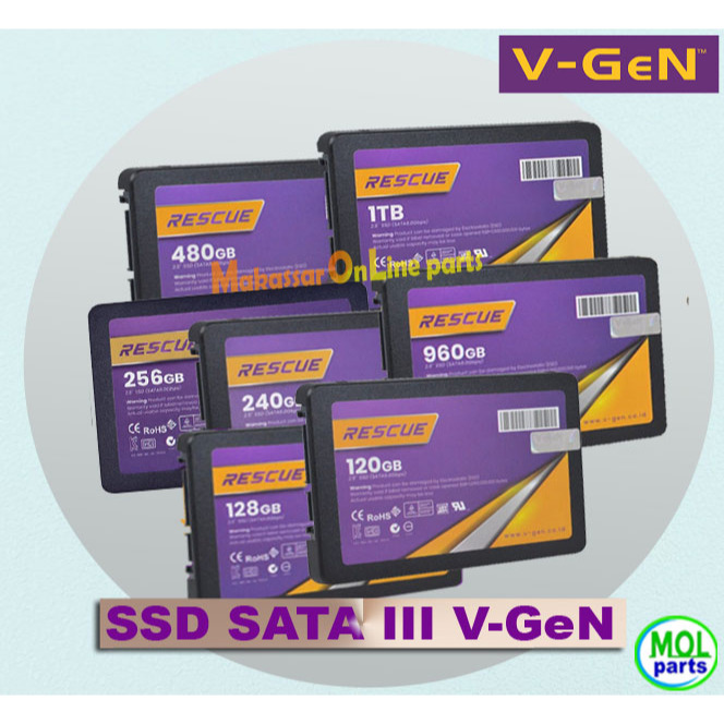 Jual SSD V-GeN Rescue 120GB 128GB 240GB 256GB 480GB SATA 3 Solid State ...
