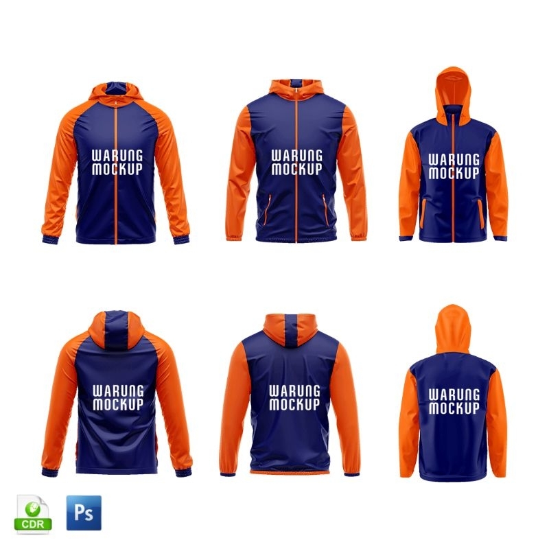 Jual MOCKUP JACKET WINDBREAKER - JACKET HIKING - TIFF/PSD/CDR - SMART EDITABLE 100% | Shopee ...