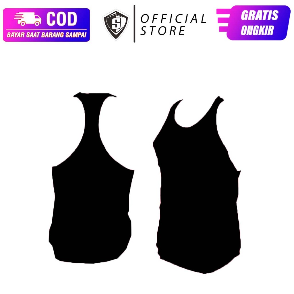Jual SInglet Fitness Hitam Polos | Shopee Indonesia