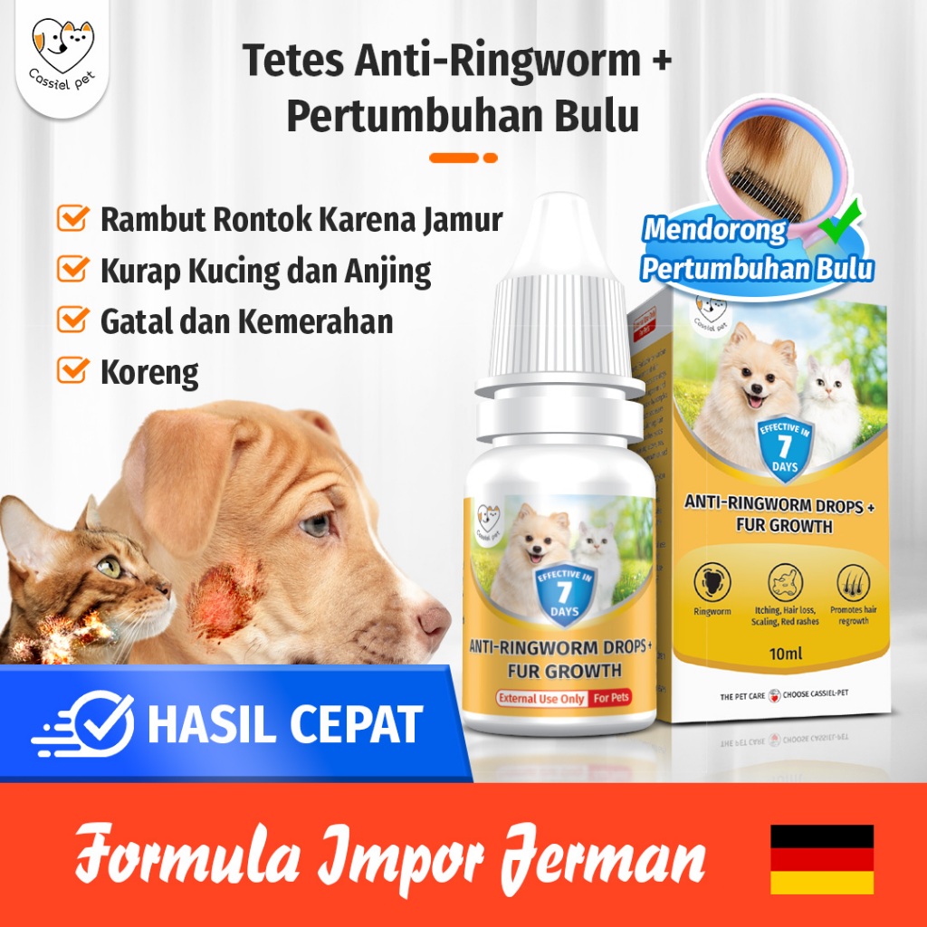 Jual Cassiel Pet Obat Ringworm Kucing - Tetes Basmi Jamur Kulit, Atasi ...