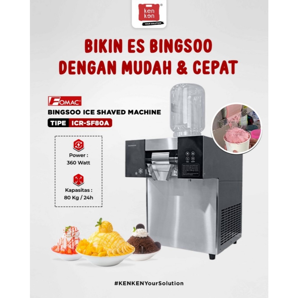 Jual FOMAC Mesin Es Bingso Bingsoo Machine Mesin Es Bingsu 360 Watt ICR ...