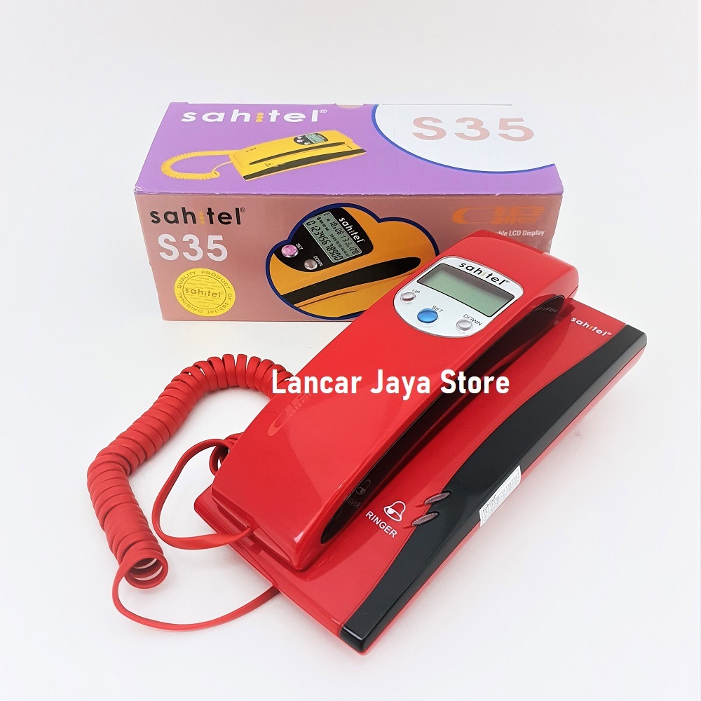 Jual Telepon Gantung dinding / Telepon Rumah Tembok Praktis Sahitel S35 ...