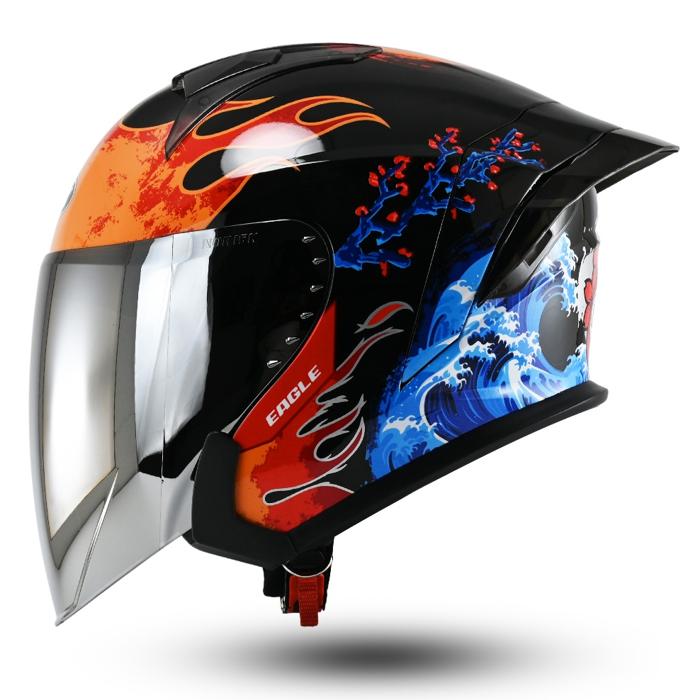 Jual Rsix Eagle Motif Yamanaka Helm Pria Half Face Premium SNI Terbaru ...