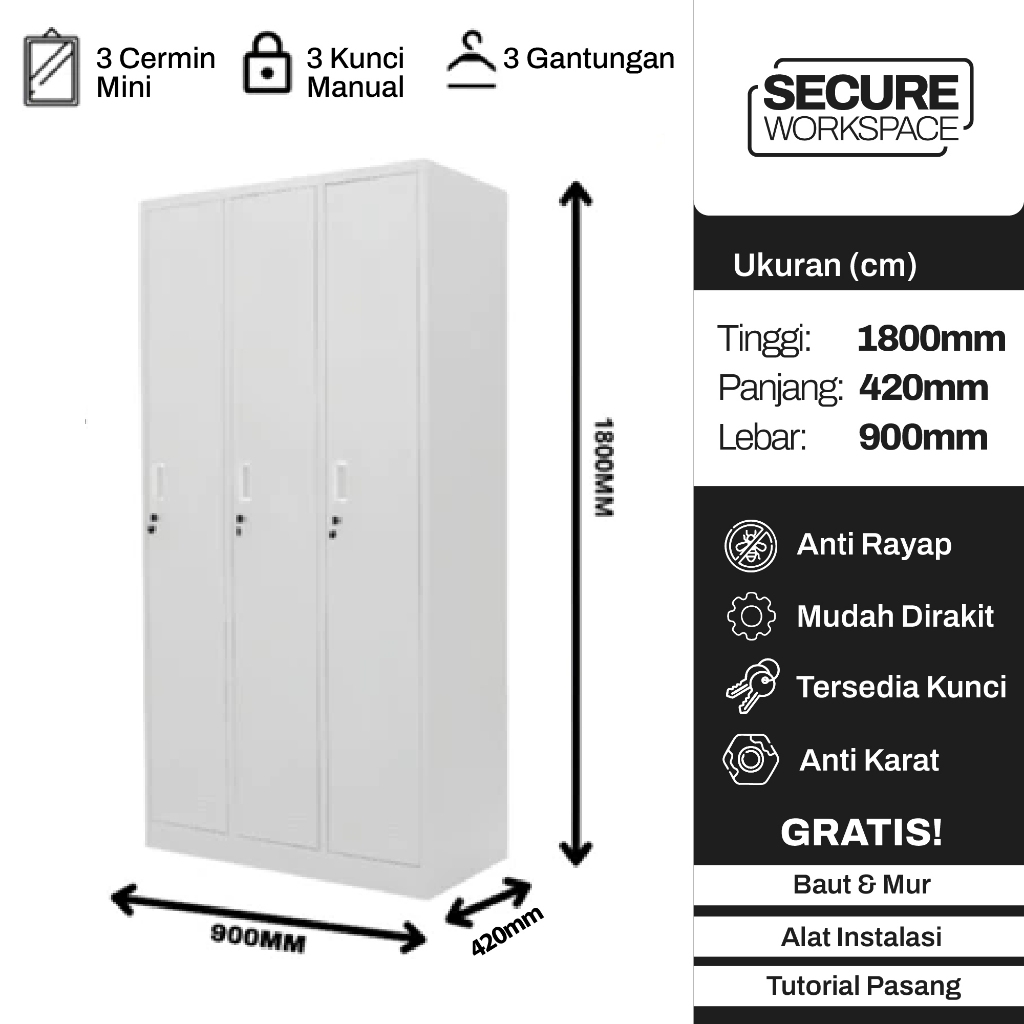 Jual Loker Besi Lemari Loker Karyawan Lemari Loker Besi Locker Besi ...