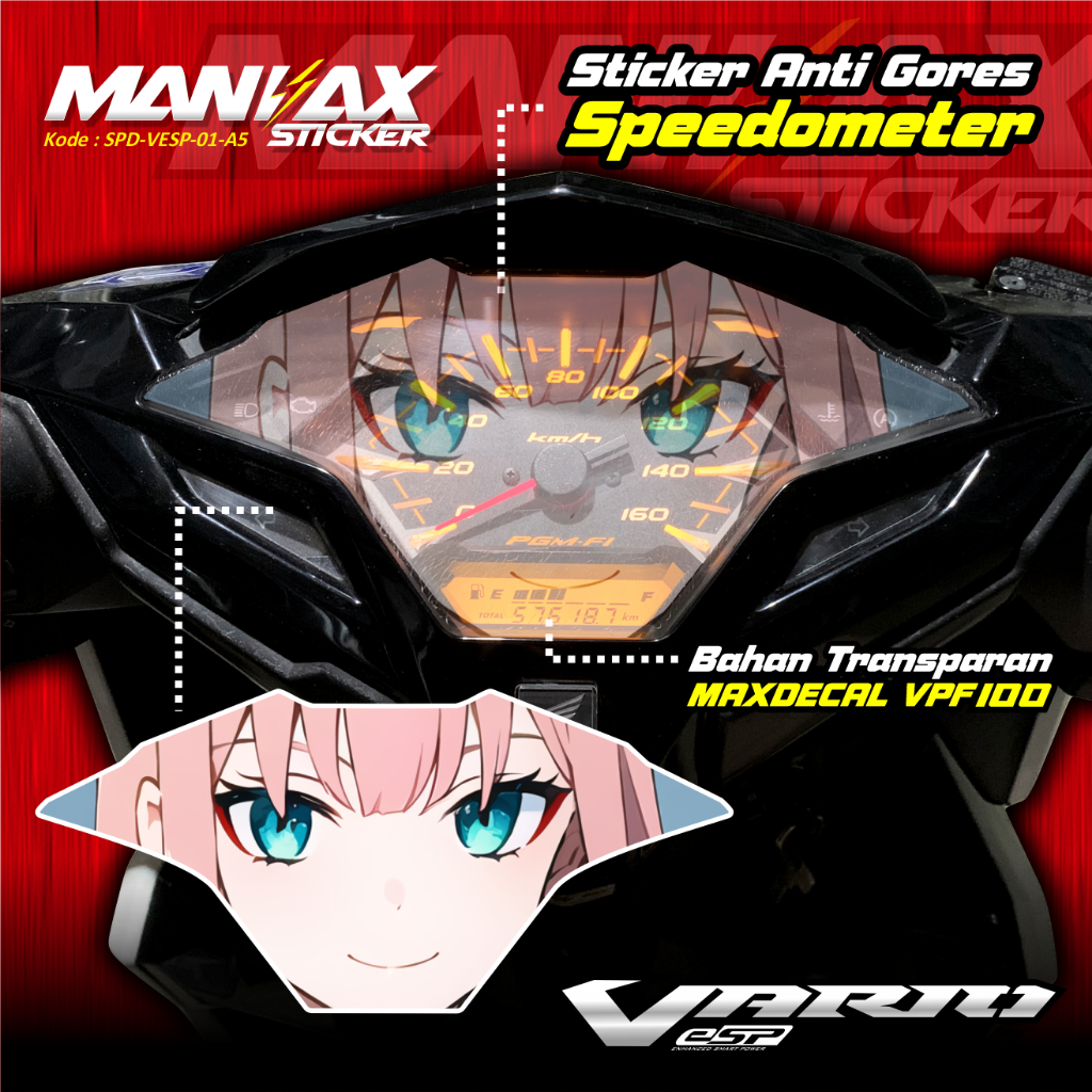 Jual STICKER SPEEDOMETER ANIME HONDA VARIO ESP 125 150 MOTIF ZERO TWO ...