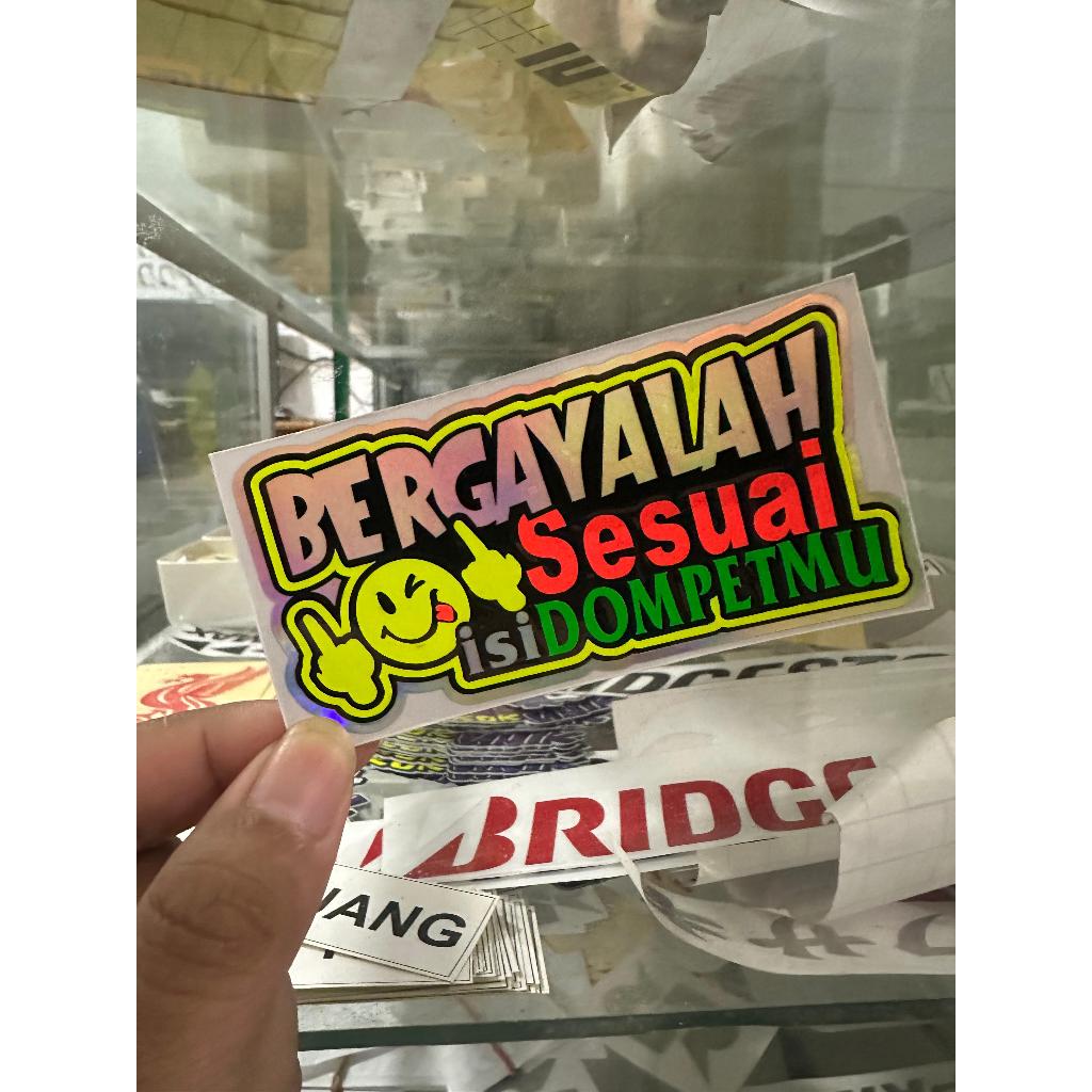Jual Stiker Variasi Bergayalah Sesuai Isi Dompetmu Sticker Printing ...