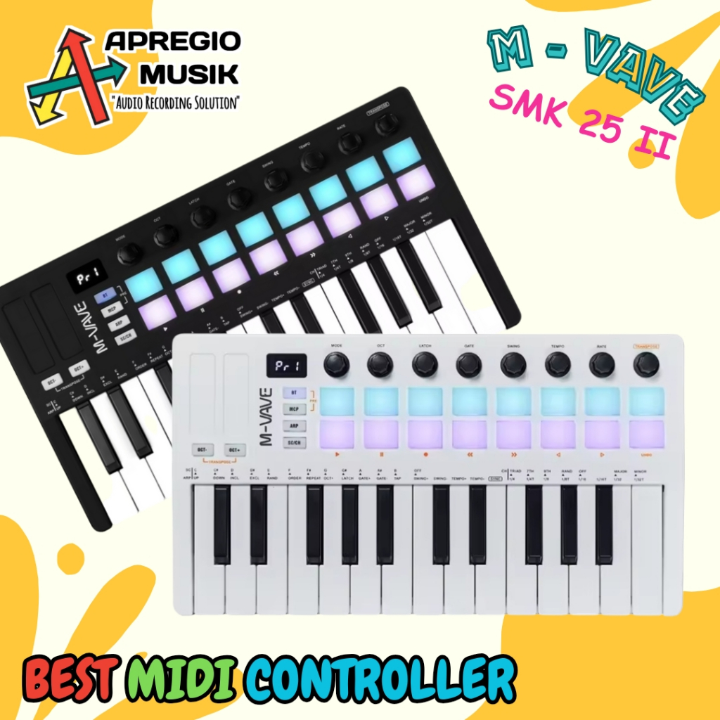 Jual M-VAVE Mvave SMK 25 II SMK25 II Midi Pad RGB Drum Pad Pedal Mixer ...