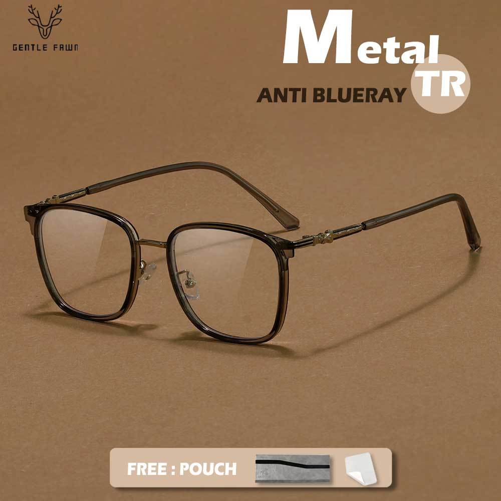 Jual Gentle Fawn Kacamata Antiradiasi Blueray Sinar Biru Bentuk Kotak Bahan TR90+Metal Kuat ...
