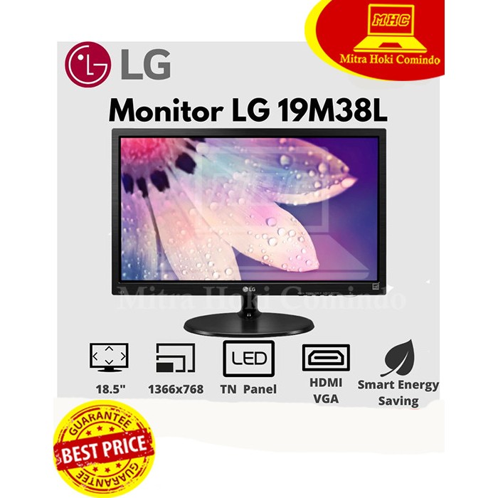 Jual LED MONITOR LG 19 INCH 19M38L (19"/5ms/TN/VGA + HDMI) | Shopee Indonesia