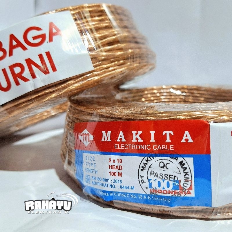 Jual KABEL HEAD MAKITA GOLD KABEL SKEREM 2X10 100M TEMBAGA ASLI ...