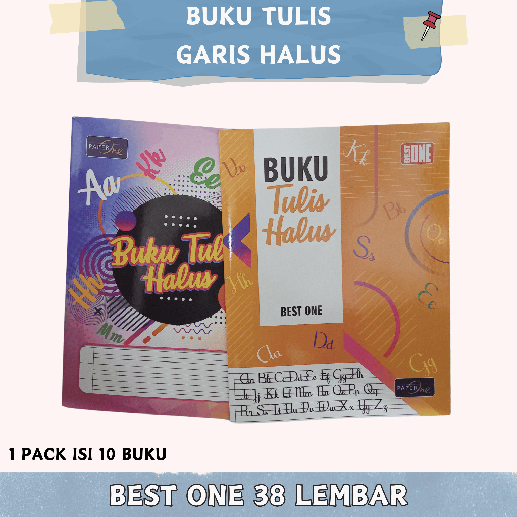 Jual Buku Tulis Halus BEST ONE 38 Lembar 1 Pack isi 10 Pcs Buku Tegak ...